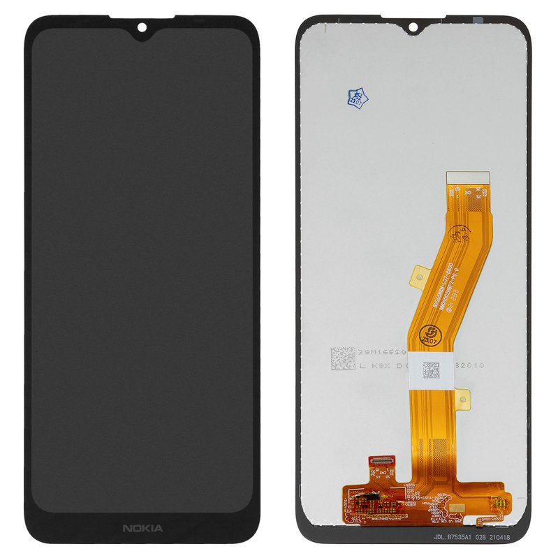 LCD compatible with Nokia C10, C20, C21, (black, without frame, High ...